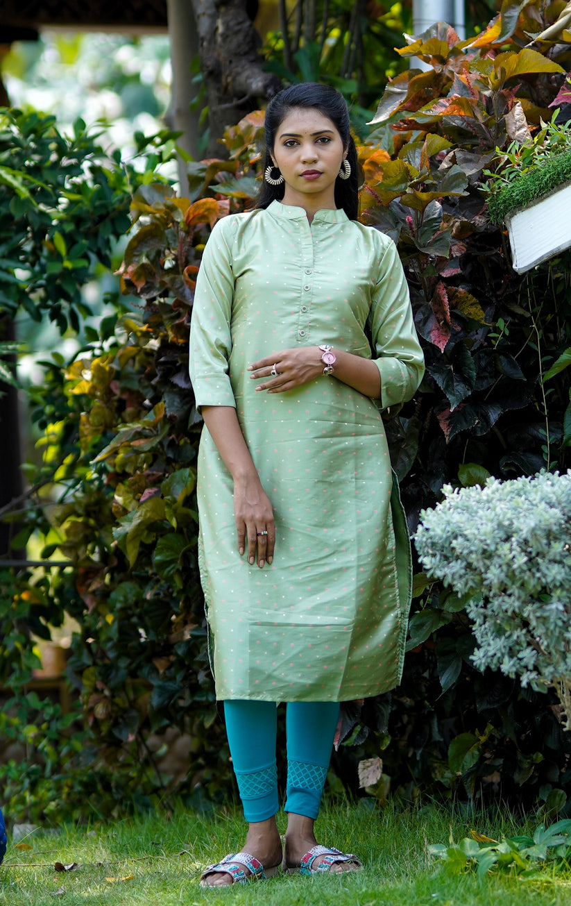 Pastel Green Kurti – Tryon Fashions